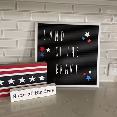 4th of July Star Letter Board Icons Fourth of July Red White & Blue ...