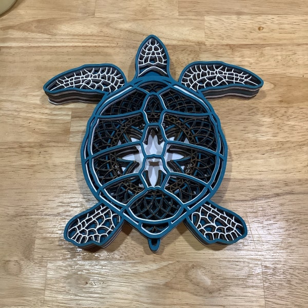 Layered Sea Turtle Mandala: Laser Cut File (digital Download) - Etsy