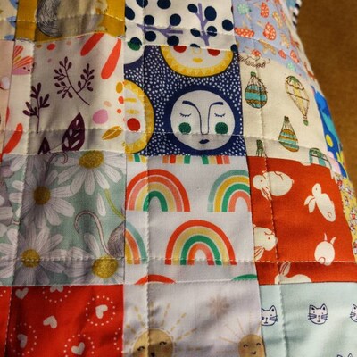 Handmade Patchwork Baby Quilt, spring Bunny Rabbits. Can Be Personalized. - Etsy