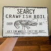 Vintage Style Crawfish Boil Personalized Metal Sign, Contemporary ...