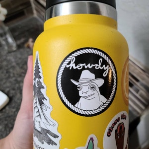 Howdy Frog Cowboy 2 Vinyl Sticker - Etsy