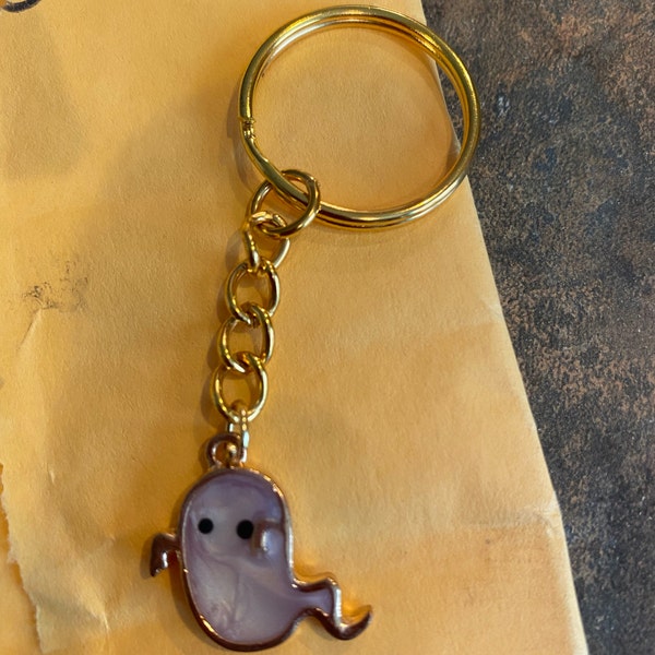 Cute Green Ghost Keychain - Etsy