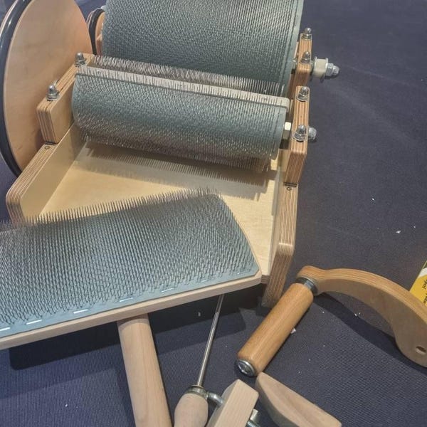 Wool Drum Carding Machine: Fiber Picker With Hand Carder Brushes - Etsy