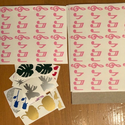 200 Tiny Music Notes Stickers, Vinyl Decals, 50x4 - Etsy