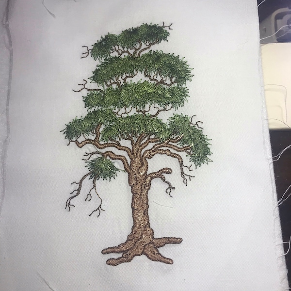 Oak Tree - Tall - Woodland Treasures Machine Embroidery Design by Sue ...