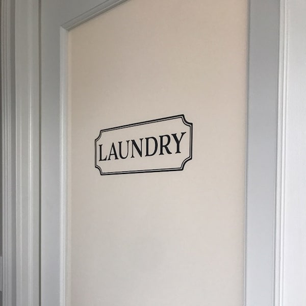 Laundry Vinyl Decal, Laundry Room Decal, Glass Door Decal, Vinyl ...