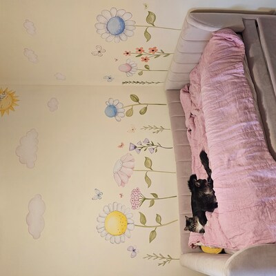 Fabric Wall Decal Nursery Decor Large Cloud Stickers Toodles Decal ...