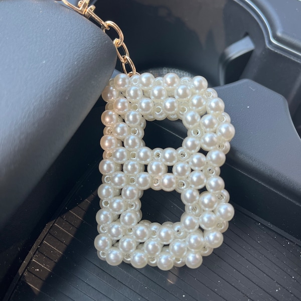 Personalized Colorful Beaded Keychain, Custom Letter Keychain, Keychain ...