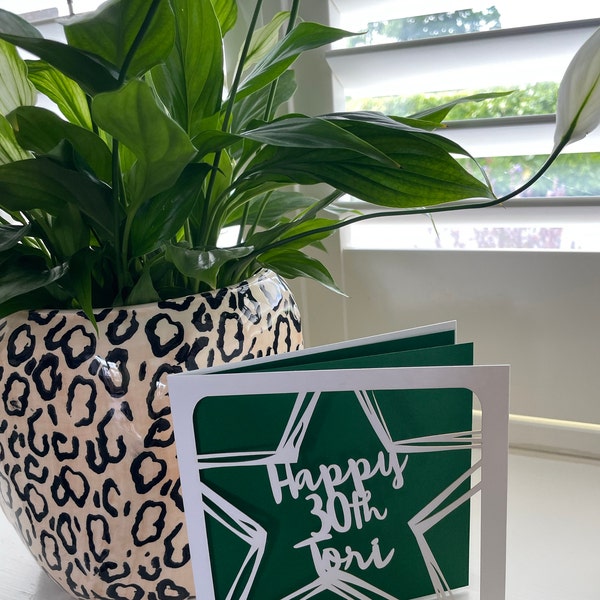 Personalised Star Birthday Card - Etsy