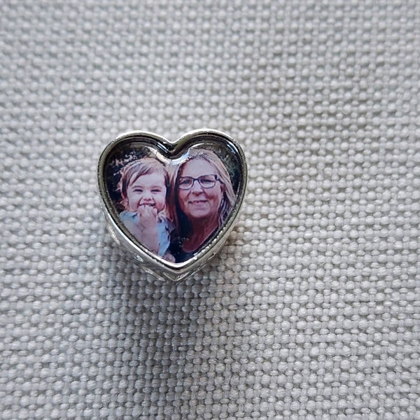 925 Sterling Silver Custom Photo Charm of Bracelet, Fits Pandora ...