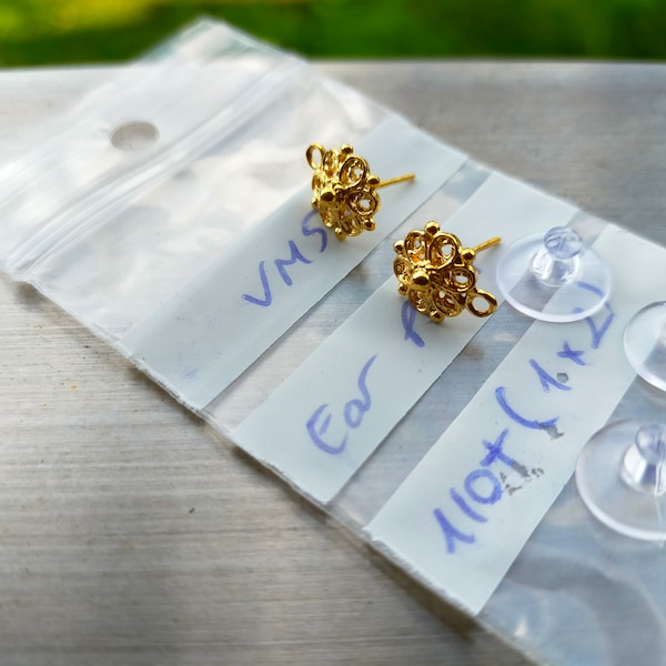 24K Gold Vermeil Diamond Cut 3 Mm Round Beads, Silver Laser Multi ...