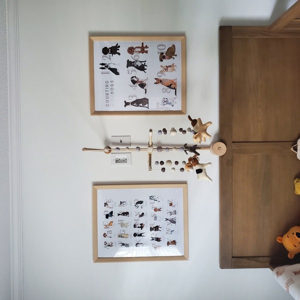 Dog Alphabet Art for Boho Nursery Digital Download Gender Neutral ...