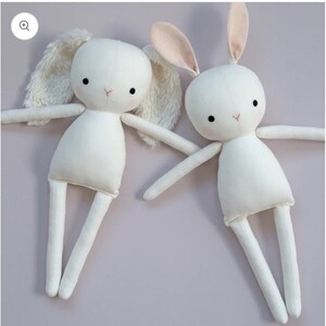 Bunny Sewing Pattern PDF Make 2 Types of Cloth Bunny Rabbit Doll ...