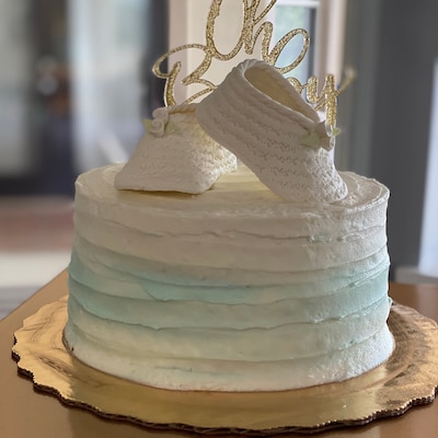 Pink Baby Booties for Cake, Baby Booties Cake Topper, Booties Shower ...