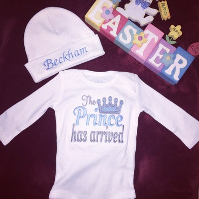 Newborn Baby Boy the Prince Has Arrived Coming Home Outfit With ...