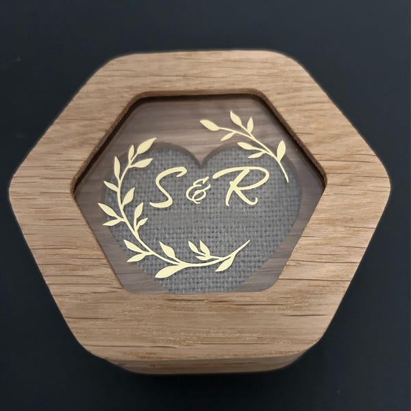 Wood Engagement Ring Box for Ceremony Proposal Ring Box, Small Custom ...