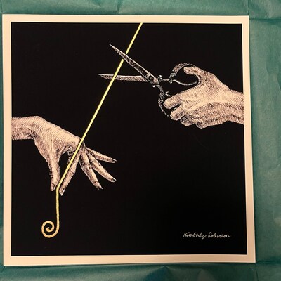 Thread of Life Ancient Greek Mythology Art Print, Hand Embellished Gold ...