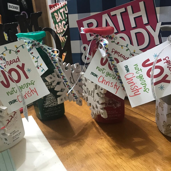 Spread Joy Not Germs - Gift Tag - INSTANT DOWNLOAD - Etsy