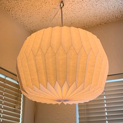 Large Pumpkin Paper Lampshade Decorative , Pendent Origami Lights White ...