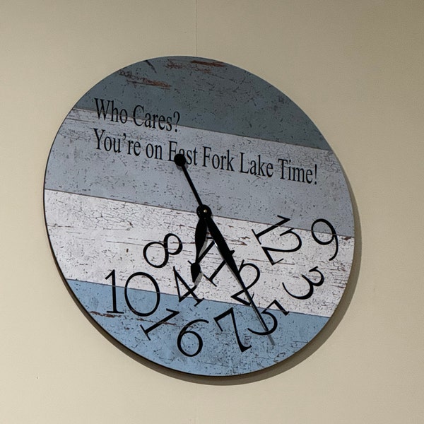 Personalized LAKE TIME Clock- Whatever Lake Time Clock - Etsy