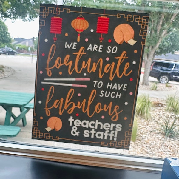 Fortune Cookie Staff Appreciation Sign Printable, Teacher Nurse School ...