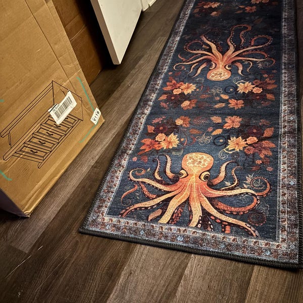 Iris Rug, Purple Flower Rug, Purple Area Rug, Maximalist Decor, Nature ...