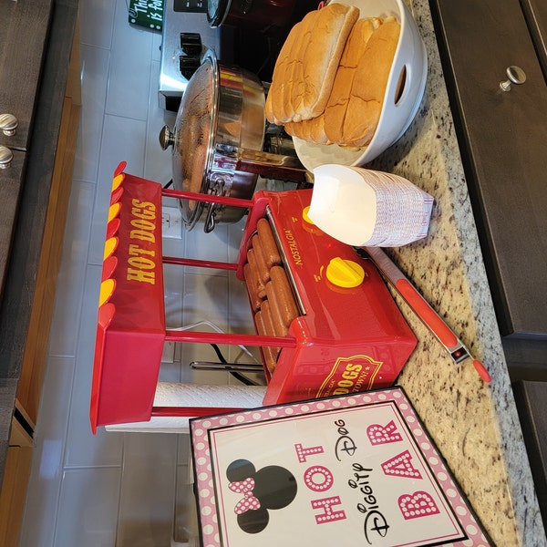 Minnie Mouse Party Signs in Light Pink - Instant Download Minnie Mouse ...