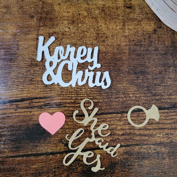 She Said Yes Confetti, Engagement Party Confetti, Bridal Confetti ...