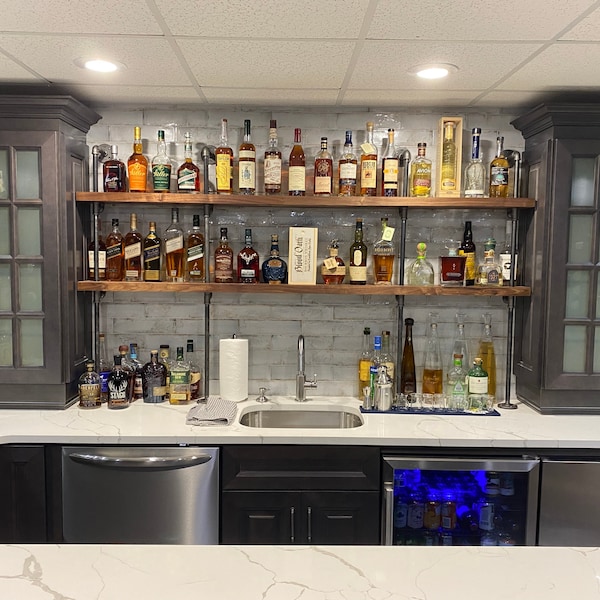 Custom Restaurant, Back Bar and Retail Shelving - Etsy