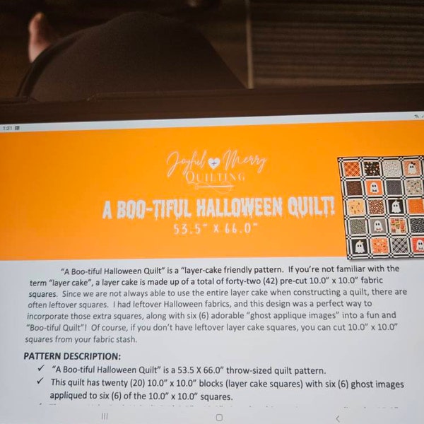 PDF Pattern - A Boo-tiful Halloween Quilt Pattern - PDF Download - Etsy
