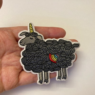 Black Sheep Patch, Embroidered Patch, Iron on Patch, Unicorn Patch ...