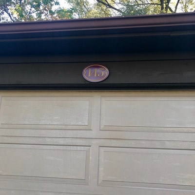 10x7 Oval House Number Engraved Plaque numbers Only Housewarming Gift ...