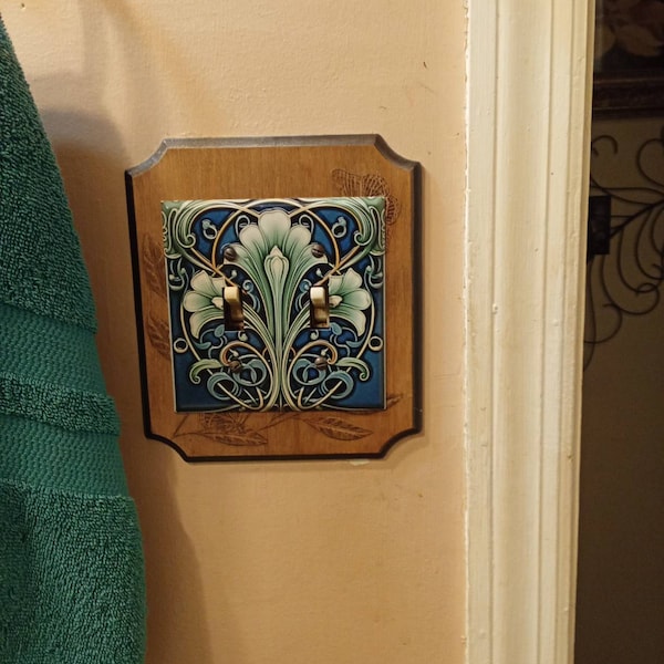 Vintage Art Nouveau Design Metal Light Switch Plate Covers and Outlet ...