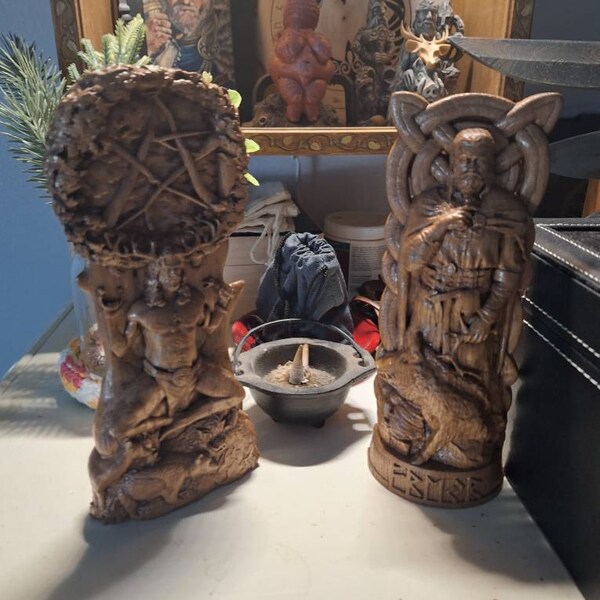 Freyr God of Peace and Fertility Statue Nown as Yngvi in Midgard. Norse ...