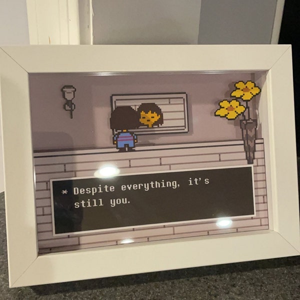 Undertale Despite Everything Shadow Box Diorama 3D Pop Art - Etsy