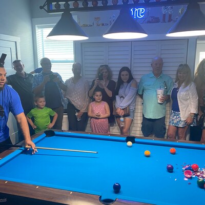 Gender Reveal 9 Ball Pool / Billiard Ball 9ball Design With Pink And/or ...