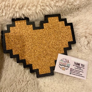 Pixel Heart Shaped Pin Board Cork Board multiple Sizes - Etsy