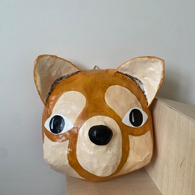 Paper Mache Cheetah Head, Tina. Savanna Creature, Colorful Wall Decor ...