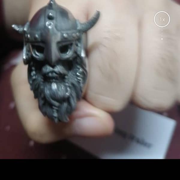 Hand Sculpted Two Head Demon Horns Skull Pendant : Oxidized White Brass ...