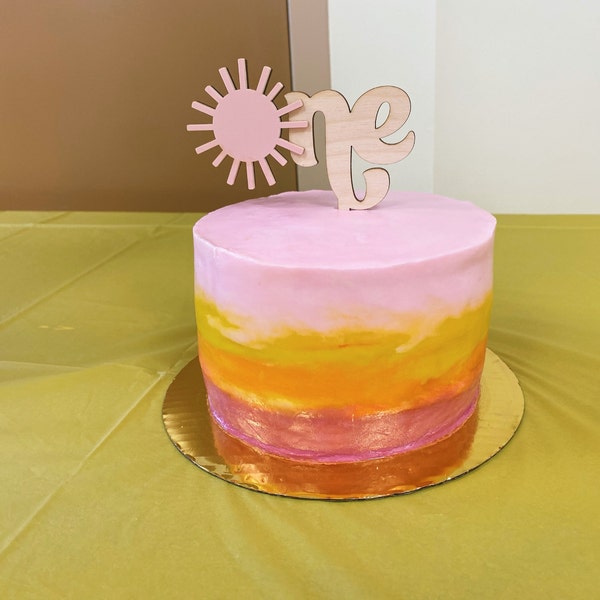 One Cake Topper, Sun Cake Topper, First Trip Around the Sun Birthday ...