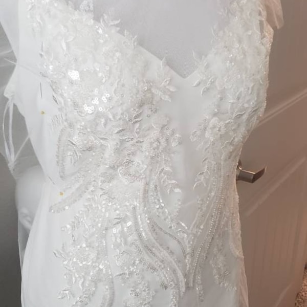 Oversize Luxury Quality Light Ivory Beaded and Sequined Bridal Lace ...