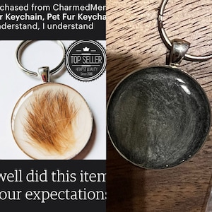Hair Keychain, Pet Fur Keychain, Pet Fur Memorial, Pet Memorial ...