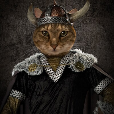 Custom Viking Pet Portrait . Custom Pet Portrait . Viking Dog Portrait ...