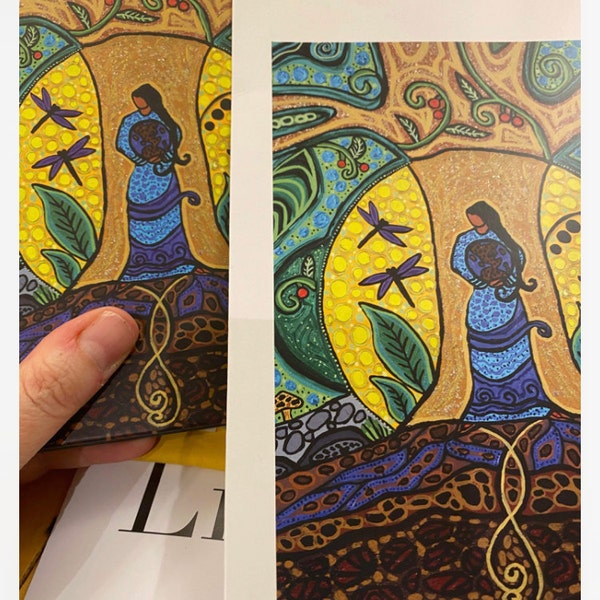 Tea Towel Indigenous Art Silver Threads First Nations Artist Native ...