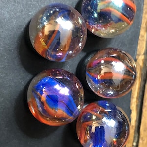 Set of 5 or 10 serpent Mega Marble Glass Marbles 5/8 16mm | Etsy