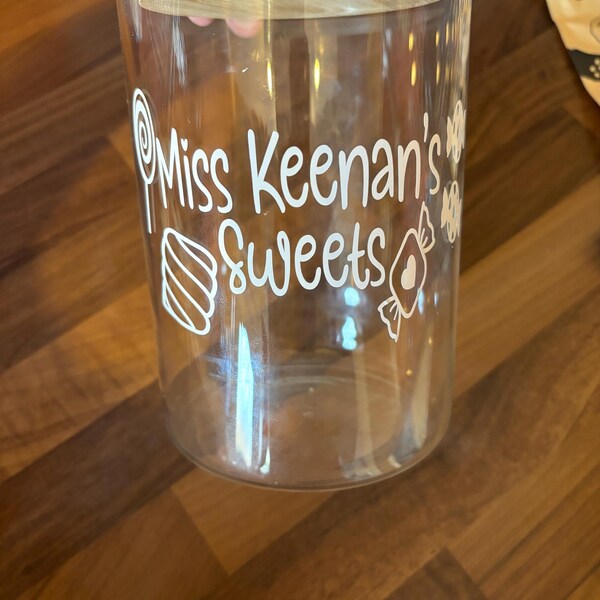 Personalised Sweet Jar Add Your Own Name Message , Sweets/candy/sweetie ...