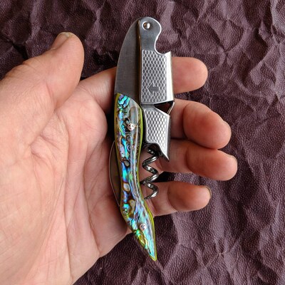 1 Pair Natural Pura Abalone Knife Handle Inlay Scale Blank Sheet Scales ...