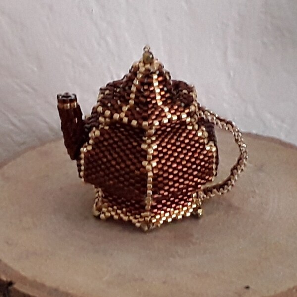 Tiny Beaded Teapot and Cup (pendant or Decorative Object) Tutorial - Etsy