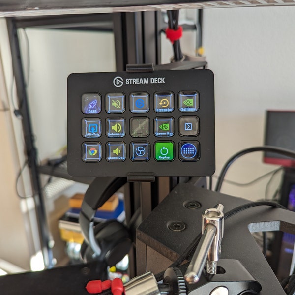 Streamdeck MK2 Mount for Aluminium Profile Extrusions 4080 3060, Sim ...