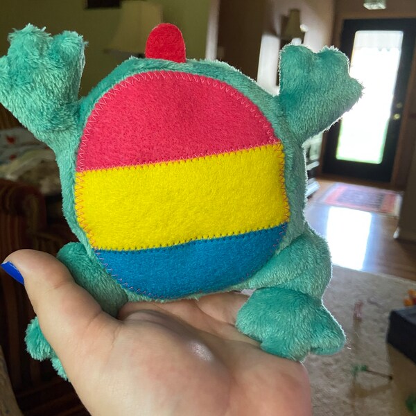Pride Frog Plushie, LGBTQ+ Handmade Weighted Plush - MADE to ORDER - Etsy